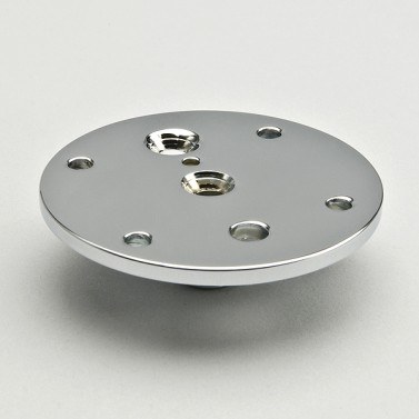 Round Top Plate Chrome
